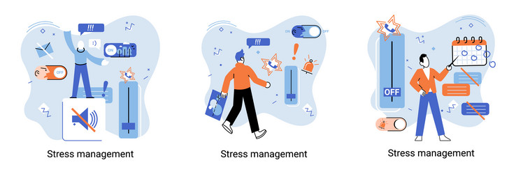 Stress management abstract metaphor pressure Vector Image