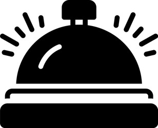 Reception bell icon Royalty Free Vector Image - VectorStock