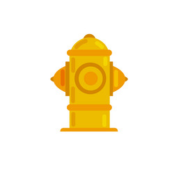 Fire hydrant flat cartoon Royalty Free Vector Image