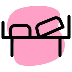 Fowler bed in hospital with adjustable headrest Vector Image