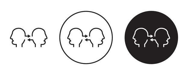 Interpersonal relationship icon Royalty Free Vector Image