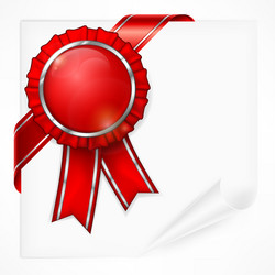 Red award badge top sign Royalty Free Vector Image