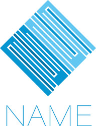 Sign template colors with name letters Royalty Free Vector