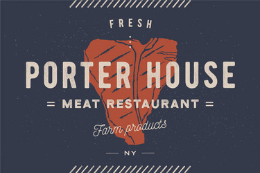 Steak meat isolated icon Royalty Free Vector Image