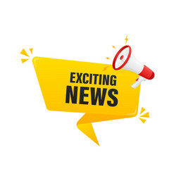 Exciting news sign or stamp Royalty Free Vector Image