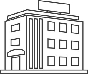 Single building icon Royalty Free Vector Image