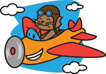 Superhero cat flying cartoon Royalty Free Vector Image