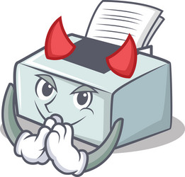 Waving printer character cartoon style Royalty Free Vector