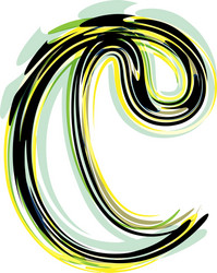 Green letter c Royalty Free Vector Image - VectorStock