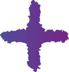 Cross or plus symbols set 9 hand painted Vector Image