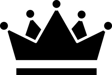 Royal crown count silhouette style icon Royalty Free Vector
