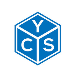 Ycs letter logo design on white background Vector Image