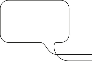 Continuous line drawing rectangular speech Vector Image