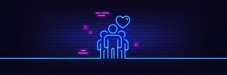 Friendship line icon friends group sign Royalty Free Vector