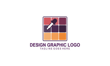 Graphic designer and web design studio tool logo Vector Image