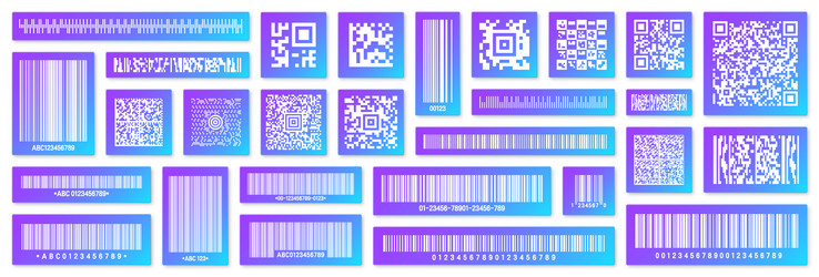 Qr code multi-colored codes Royalty Free Vector Image