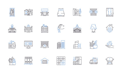 Reinvention line icons collection revamp Vector Image