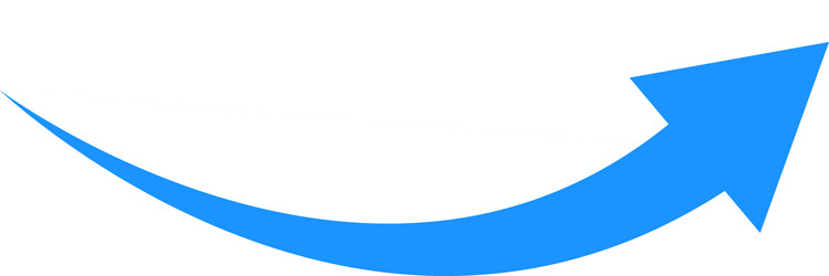 Blue arrow icon on transparent background flat Vector Image