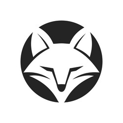 Fox logo template isolated icon brand identity Vector Image