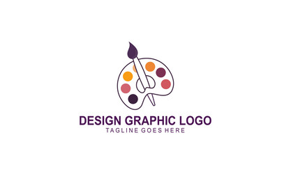 Graphic designer and web design studio tool logo Vector Image