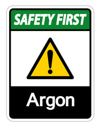 Safety instructions argon symbol sign isolate Vector Image