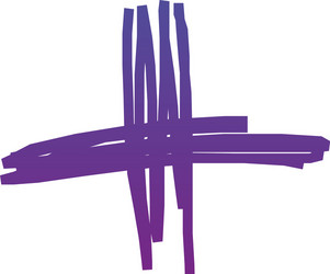 Cross or plus symbols set 9 hand painted Vector Image