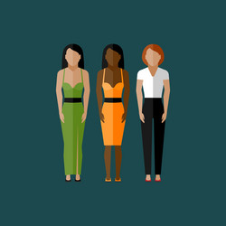 Women appearance icons people flat Royalty Free Vector Image