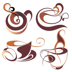Coffee beans flower Royalty Free Vector Image - VectorStock