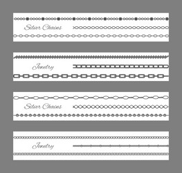 Set seamless chain link different chains Vector Image