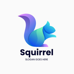 Logo squirrel gradient colorful style Royalty Free Vector
