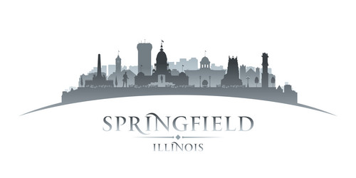 Springfield illinois city skyline silhouette Vector Image
