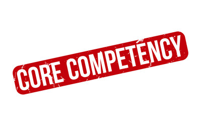 Red core competency rubber stamp seal Royalty Free Vector