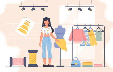 Clothes design and fashion show cartoon models Vector Image