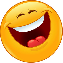Rolling on the floor laughing with tears emoticon Vector Image