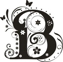 Decorative letter shapes Royalty Free Vector Image