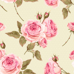 English roses seamless Royalty Free Vector Image