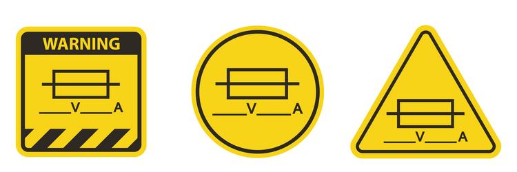 Fuse symbol sign isolate on white background Vector Image