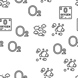 Oxygen o2 chemical seamless pattern Royalty Free Vector