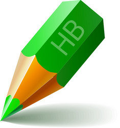 Green pencil Royalty Free Vector Image - VectorStock