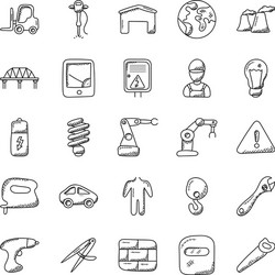 Semiconductor Manufacturing Icons Royalty Free Vector Image