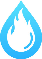 Fire and water web icons Royalty Free Vector Image