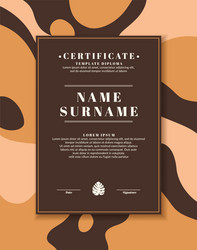 Premium certificate design template Royalty Free Vector