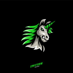 Unicorn mascot logo Royalty Free Vector Image - VectorStock