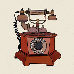 Public phone hand draw sketch Royalty Free Vector Image