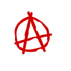 Anarchy letter a in the circle Royalty Free Vector Image