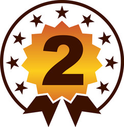 Emblem best quality number 1 Royalty Free Vector Image