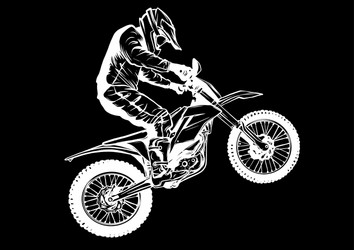 Motocross Rider on Dirt Track Royalty Free Vector Image