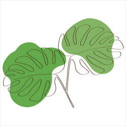 Monstera One Line Vector Images (over 500)