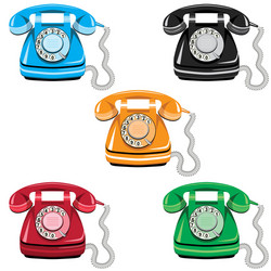 Cute telephones Royalty Free Vector Image - VectorStock
