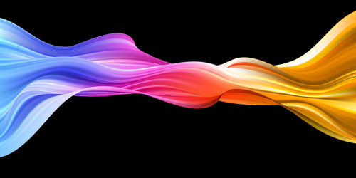 Colorful flow poster transparent brushstroke wave Vector Image
